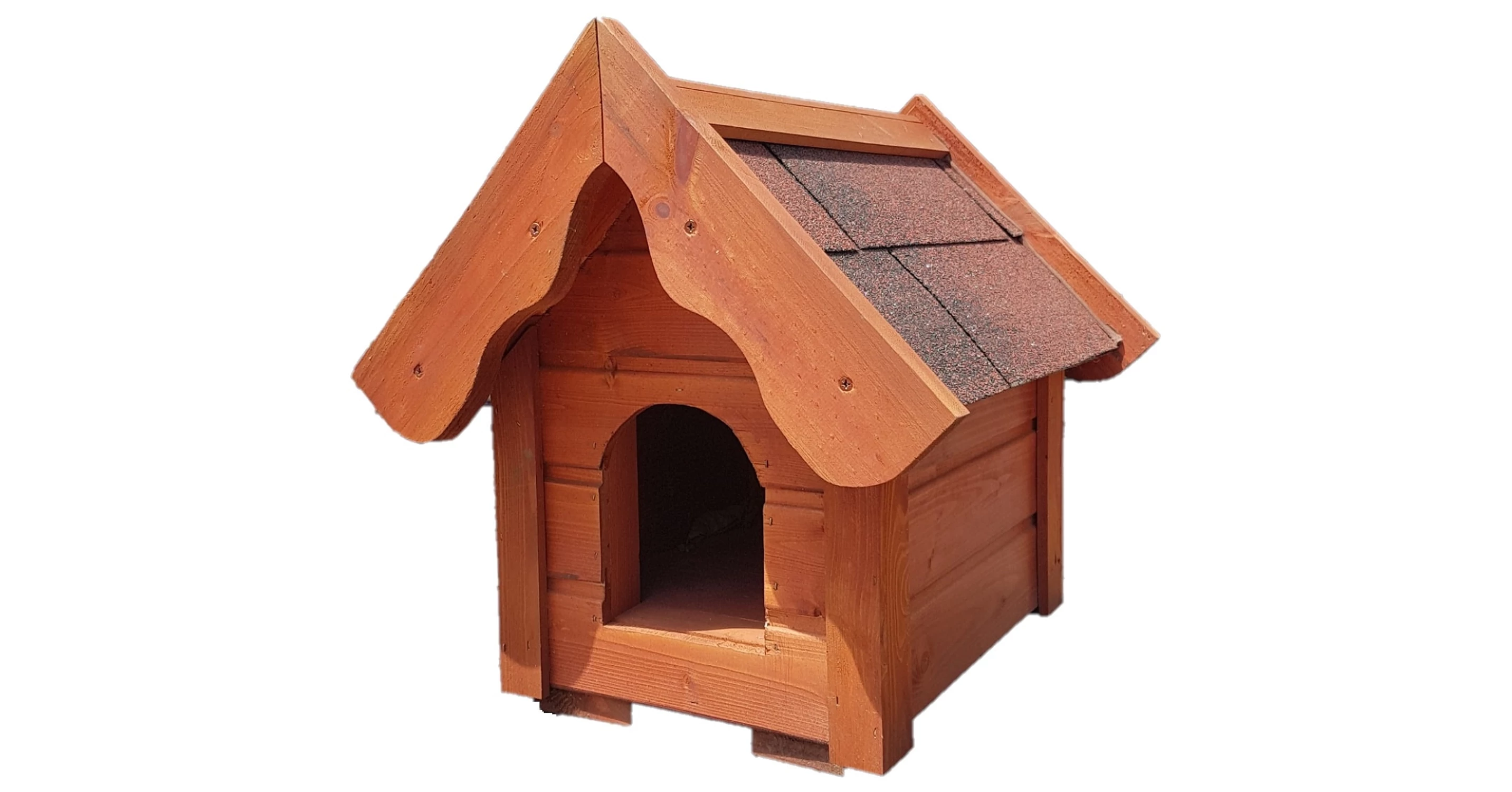 Fa kutyaház zsindelyes tetővel Oszi 40 x 50 x 60 cm | Gazda-Barkacs.hu
